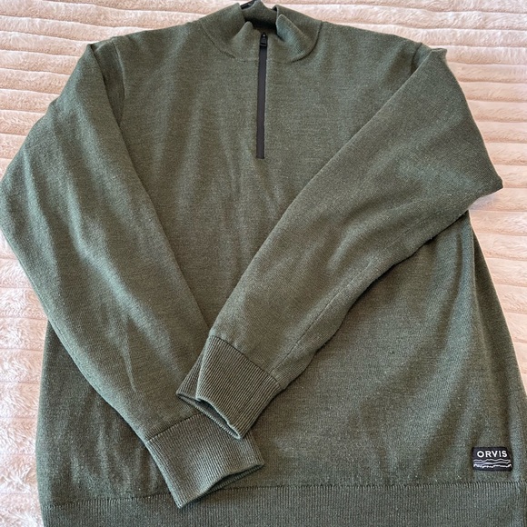 Orvis | Sweaters | Orvis Wool Mens Quarter Zip Sweater | Poshmark